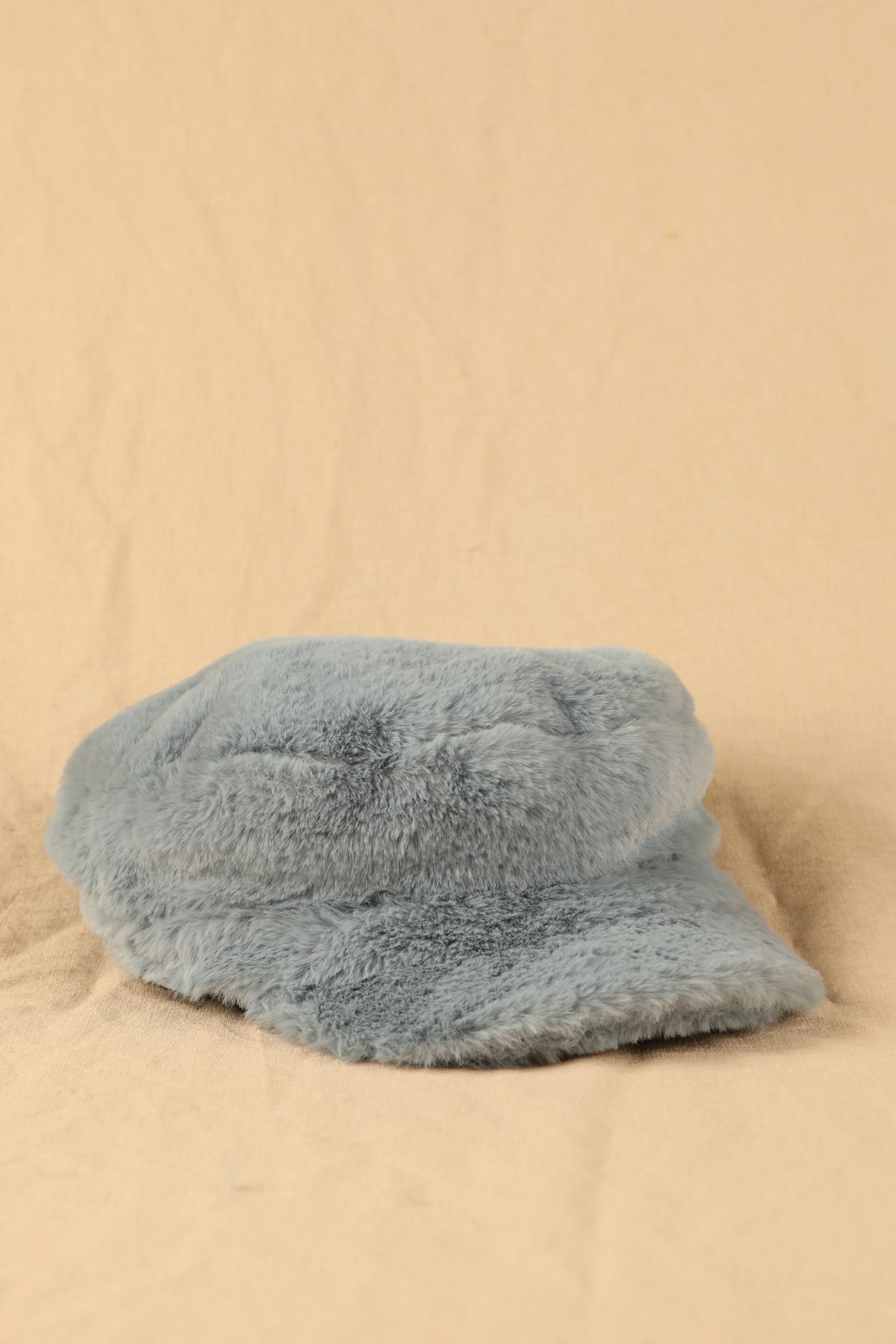 Plush Women's Cap-Light Blue
