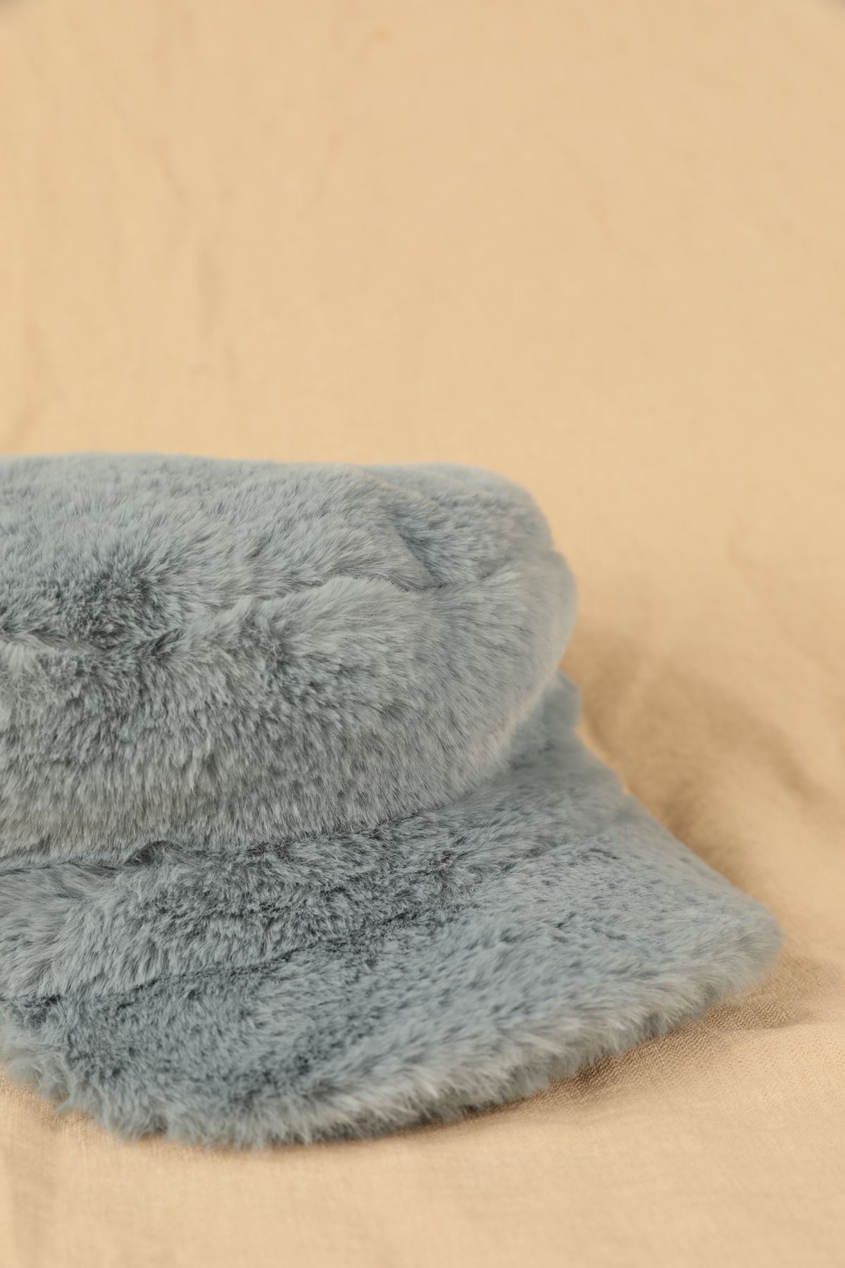 Plush Women's Cap-Light Blue