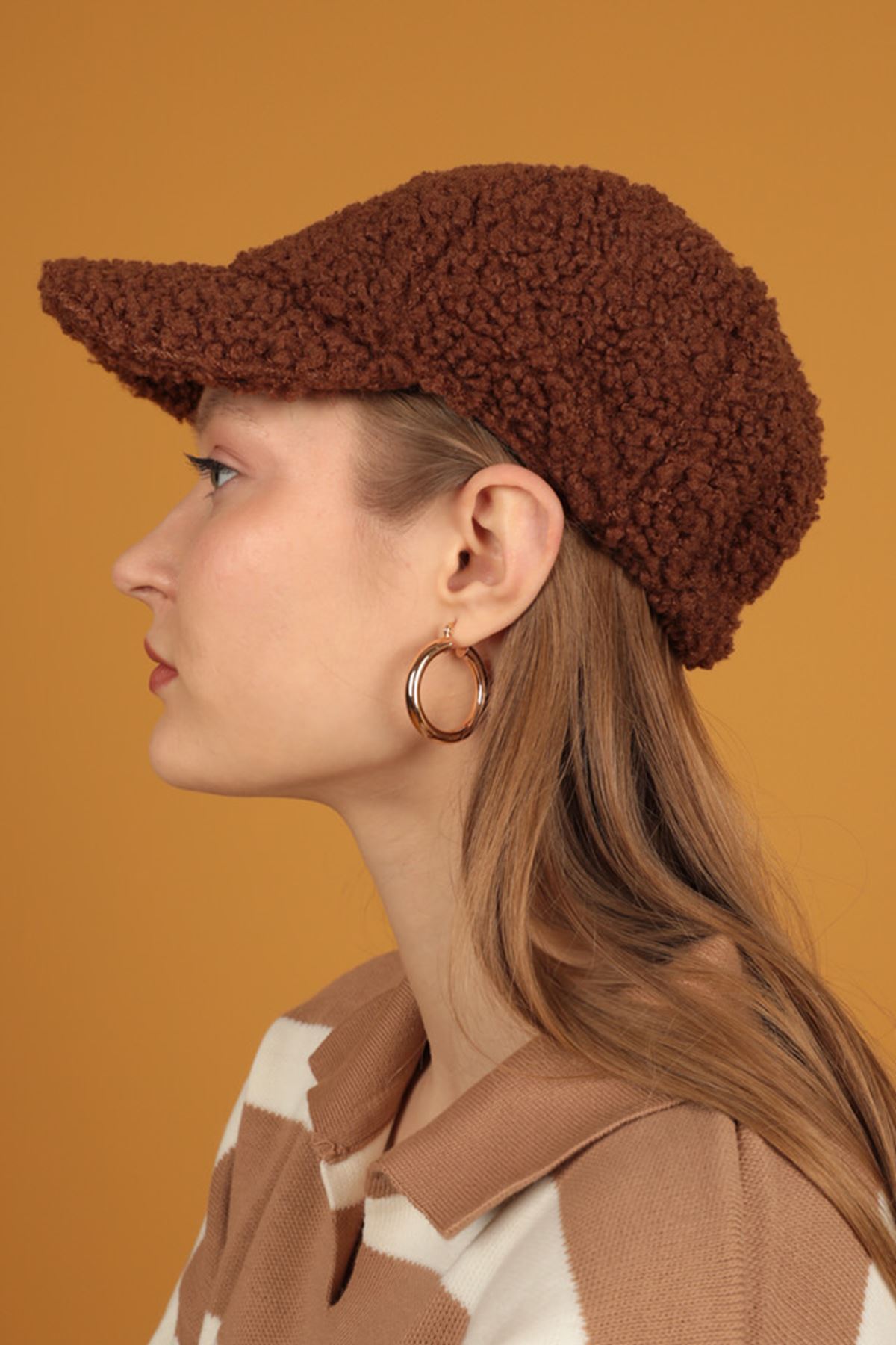 Women's Furry Cap-Cinnamon