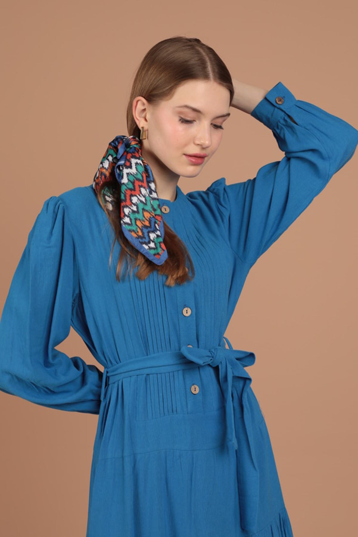 Linen Fabric Women DressRoyal-Kaktüs Moda