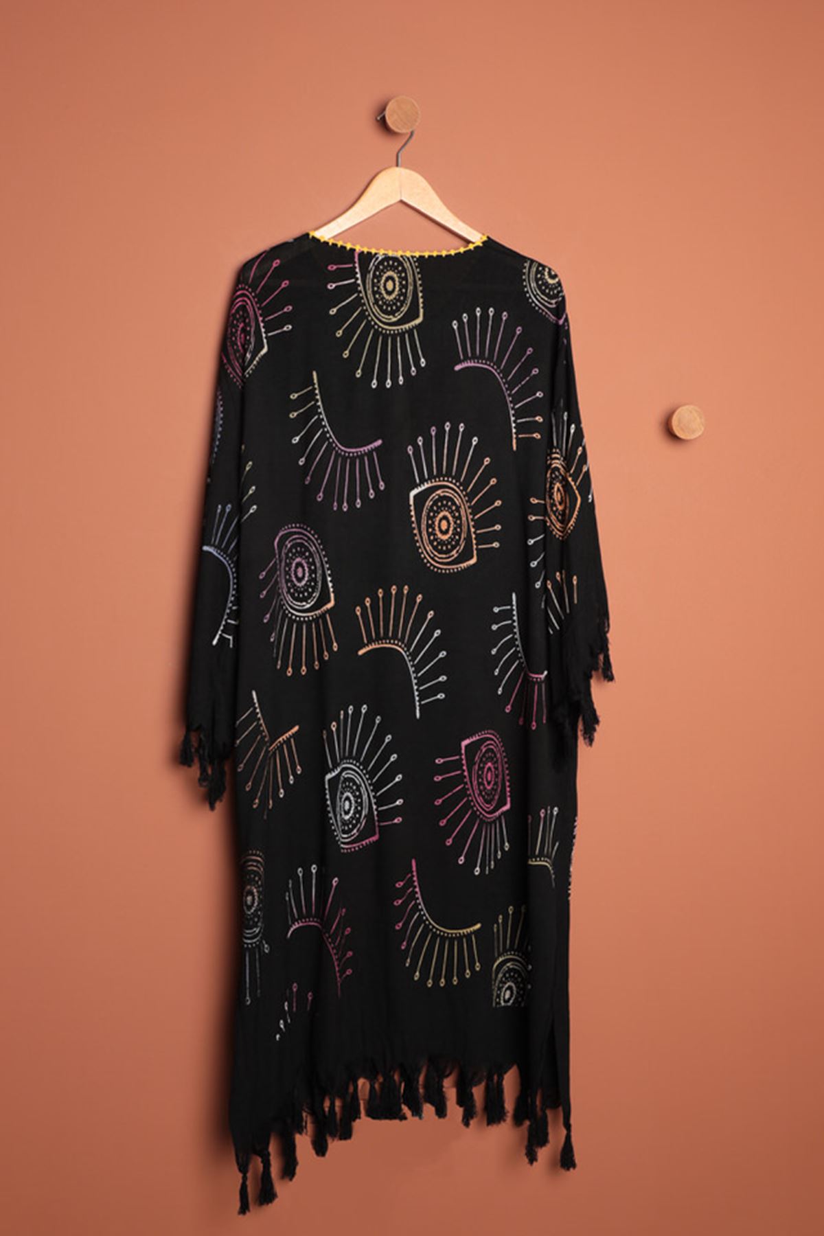 Linen Fabric Women's Pareo-Black
