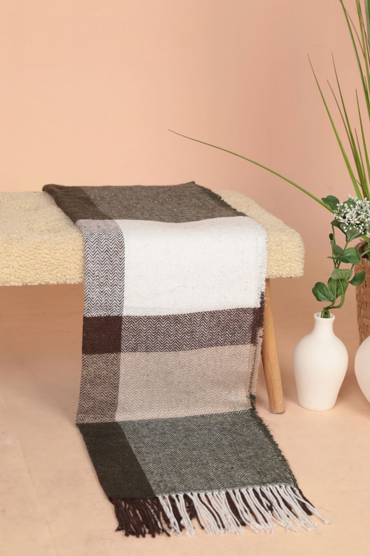 Soft Texture Women's Khaki Shoulder Shawl Scarf